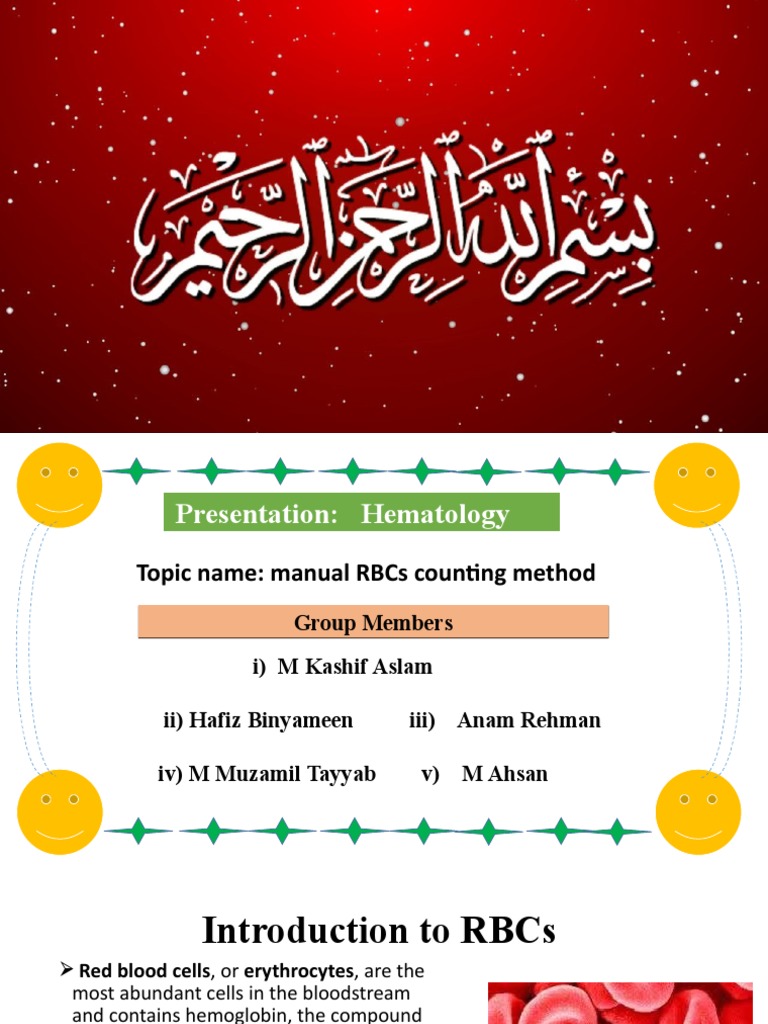 Manual Rbcs Countng Method | PDF | Blood Cell | Red Blood Cell