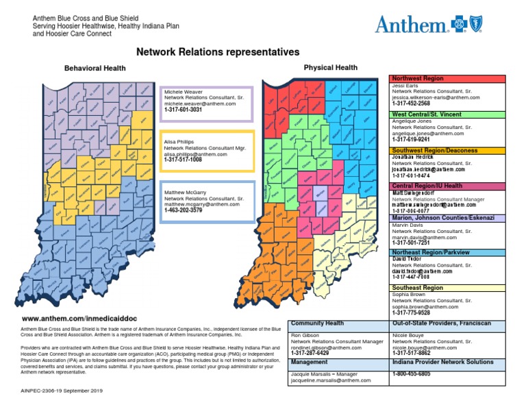 Anthem Provider Contacts for Indiana Plans | PDF | Health Economics ...