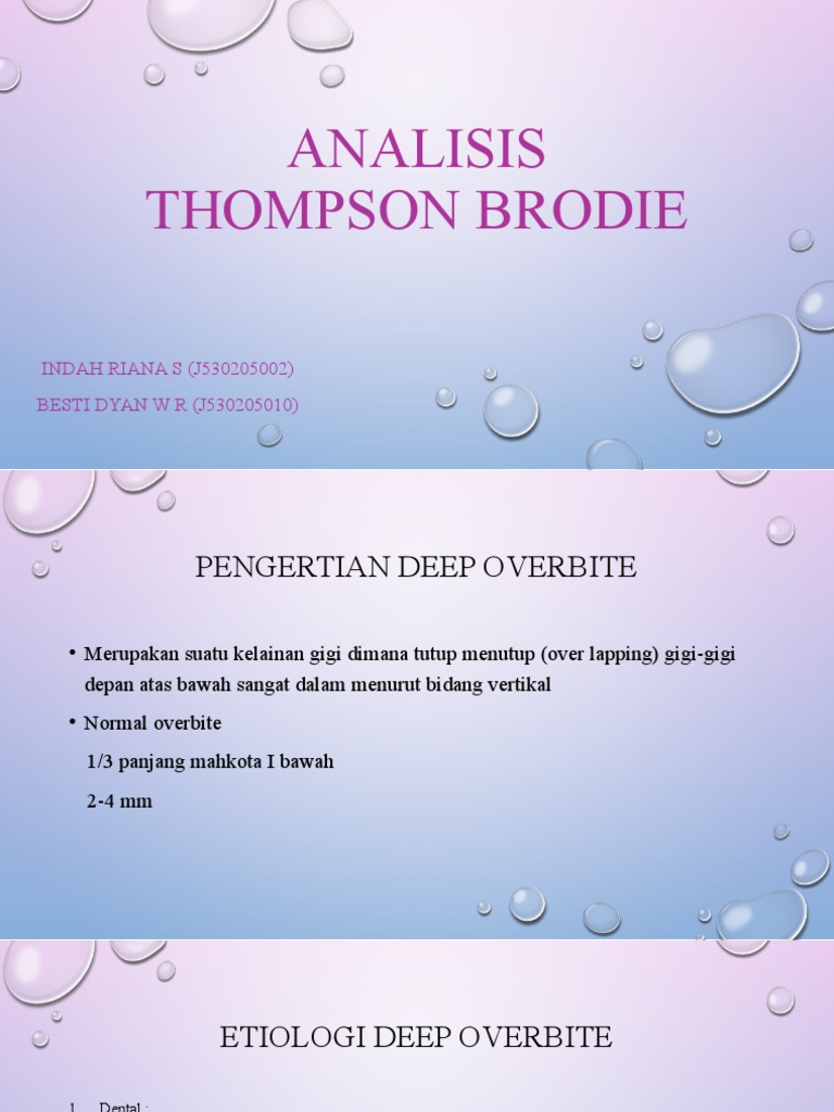 Analisis Metode Thompson Brodie | PDF