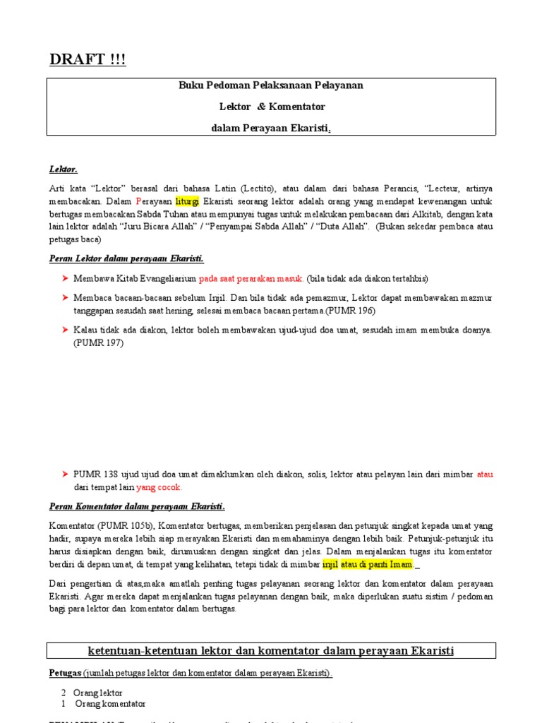 Draf Pedoman Lektor260713 (Revisi) | PDF | Seni & Disiplin Bahasa | Kajian Bahasa Asing