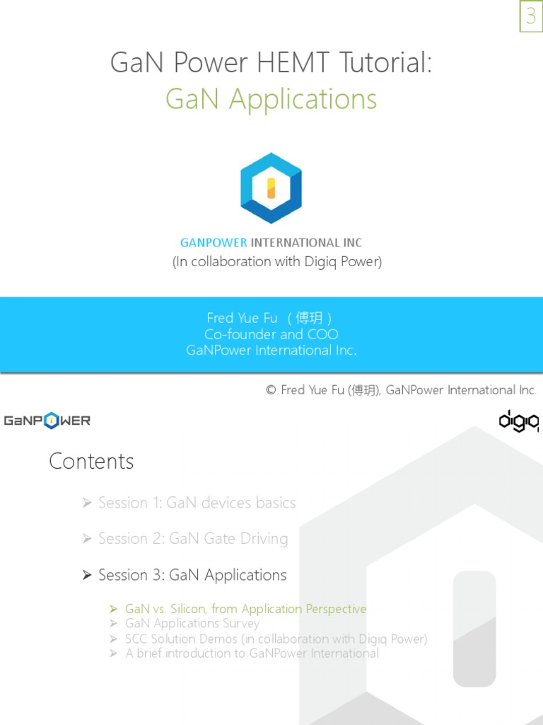 GaN Power Device Tutorial Part2 GaN Applications | PDF | Semiconductors ...
