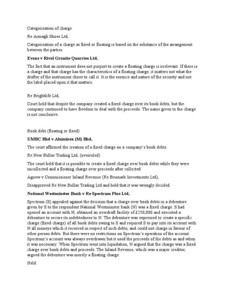 Categorisation of Charge | PDF | Common Law | Private Law