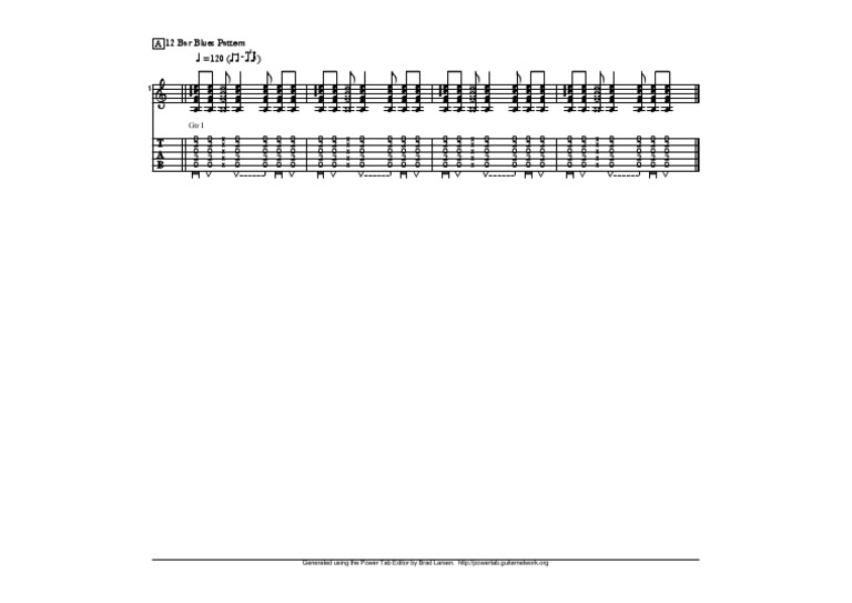 12 Bar Blues Strumming Pattern | PDF