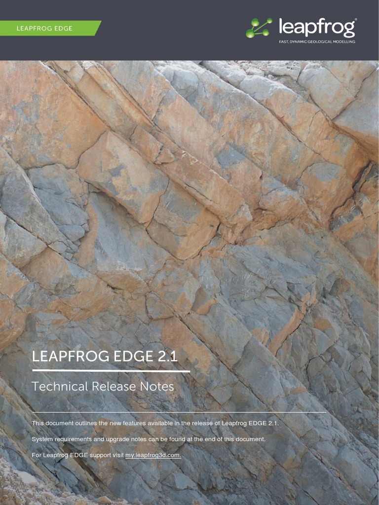 Leapfrog EDGE 2.1 Release Notes | PDF | Windows 10 | Microsoft Windows