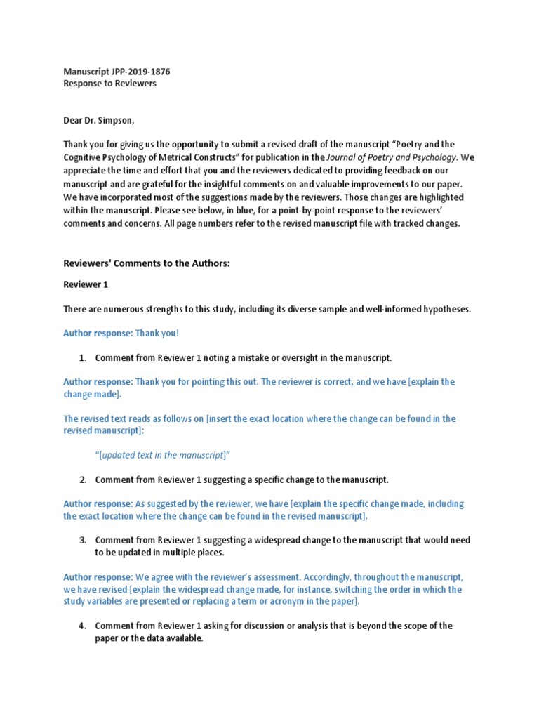 Sample Response Reviewers | PDF | Psychological Concepts | Human Nature