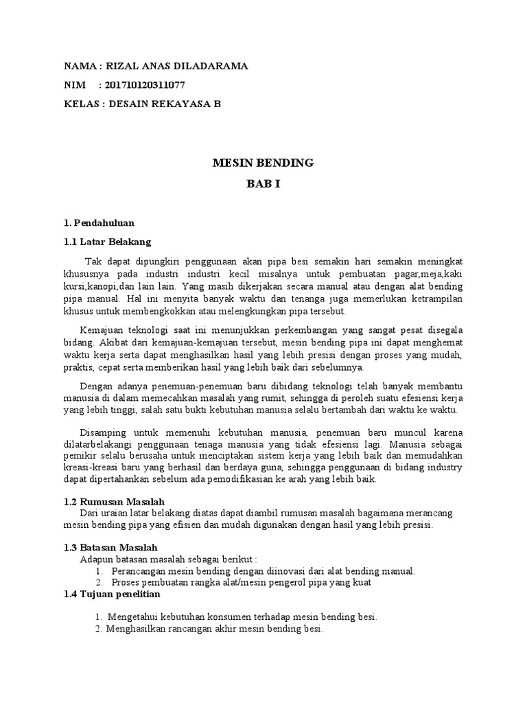 Mesin Bending | PDF