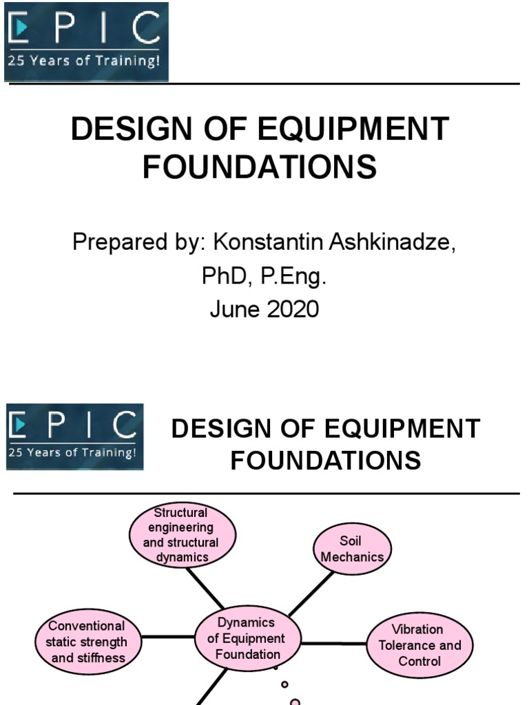 Equipment Foundation Design | PDF | Resonance | Young's Modulus