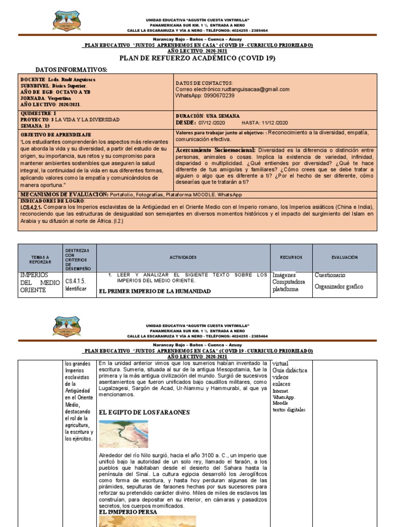 Refuerzo Eess 8vo Ayb | PDF | Antiguo Egipto | Sumeria