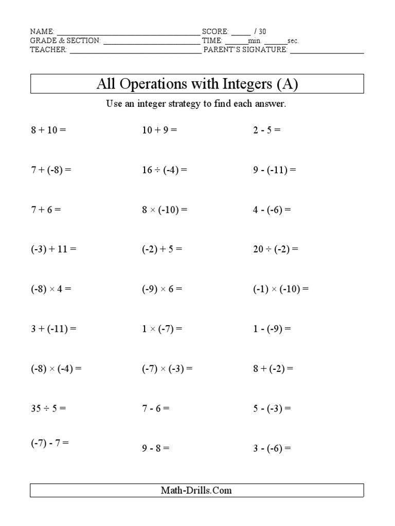 Numeracy Test | PDF | Teaching Mathematics