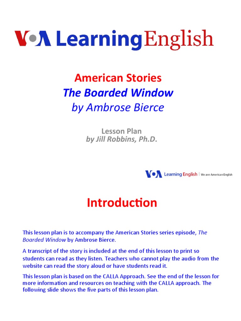 American Stories: The Boarded Window | PDF | English As A Second Or ...