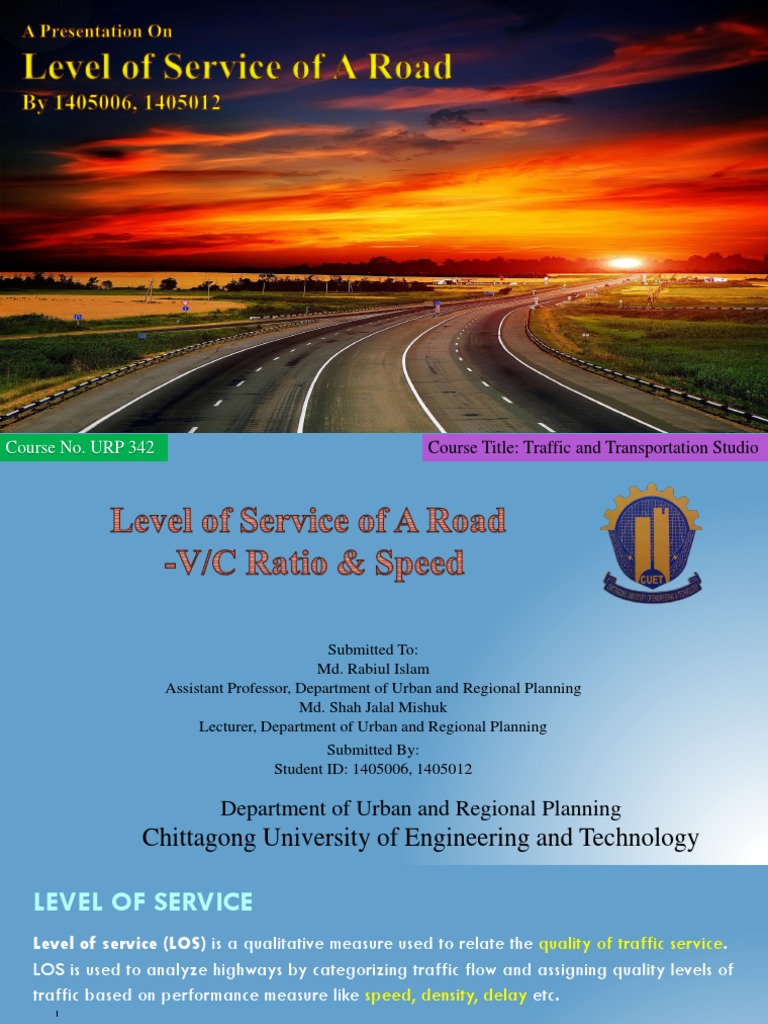 Road Level of Service Analysis | PDF | Industrial Engineering | Road ...