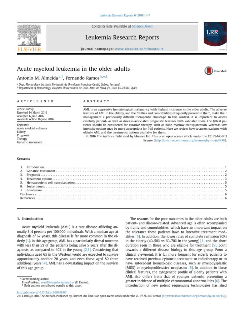 Leukemia Research Reports: Antonio M. Almeida, Fernando Ramos | PDF ...