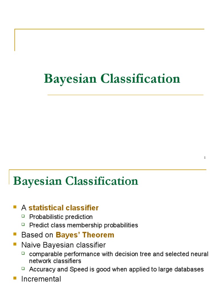 Lecture 5 Bayesian Classification | Download Free PDF | Bayesian Network | Statistical ...