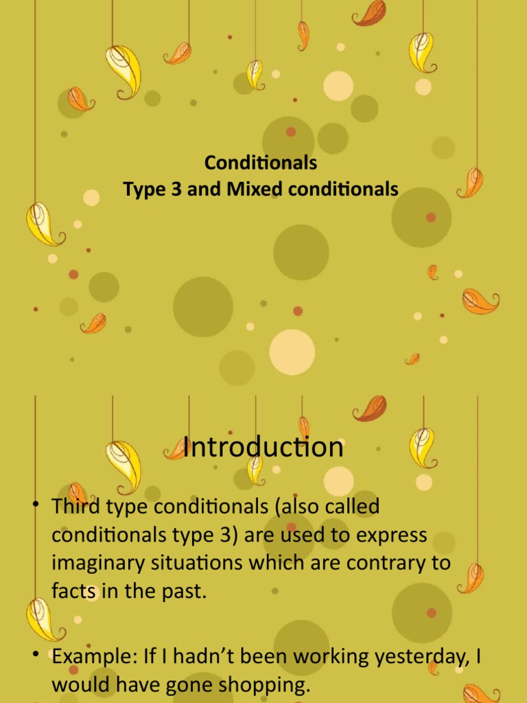 Conditionals 3 Mixed | PDF | Linguistic Morphology | Syntax