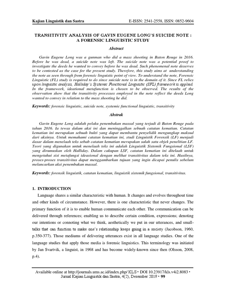 Transitivity Analysis | PDF | International Standard Serial Number ...