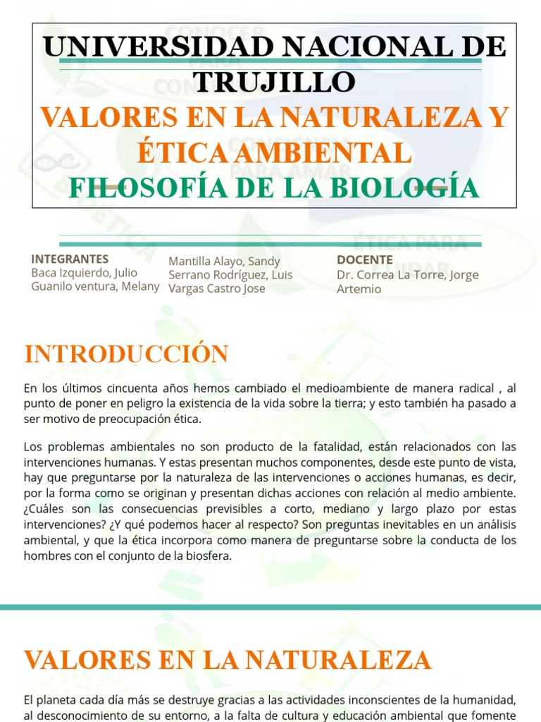 Ética y Valores Ambientales | PDF | Entorno natural | Naturaleza