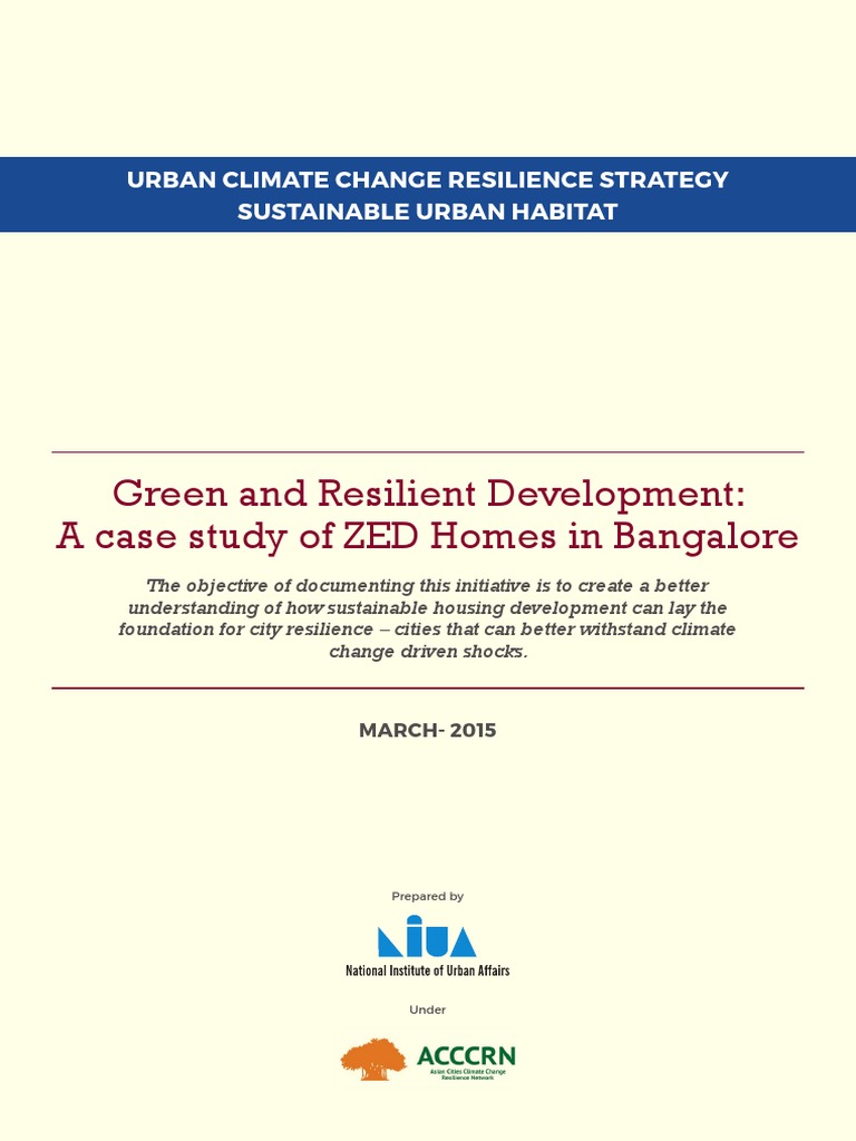 Green and Resilient Development: A Case Study of ZED Homes in Bangalore | PDF | Wastewater ...