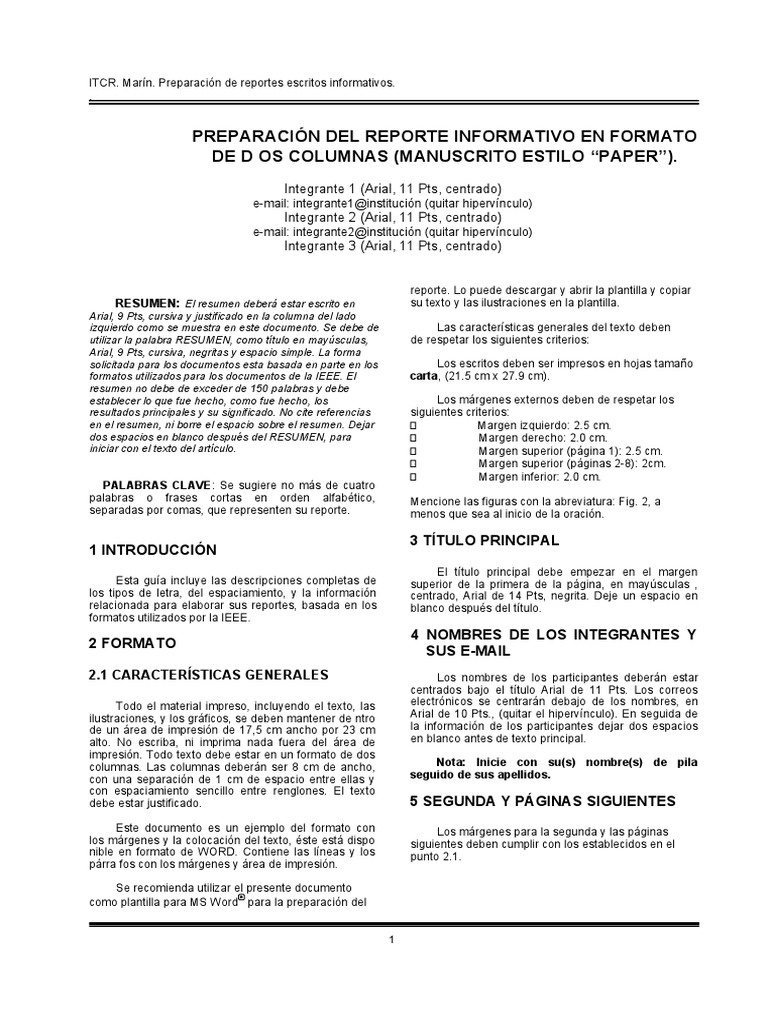 Ejemplo Paper IEEE | PDF | Diseño de comunicacion | Impresión