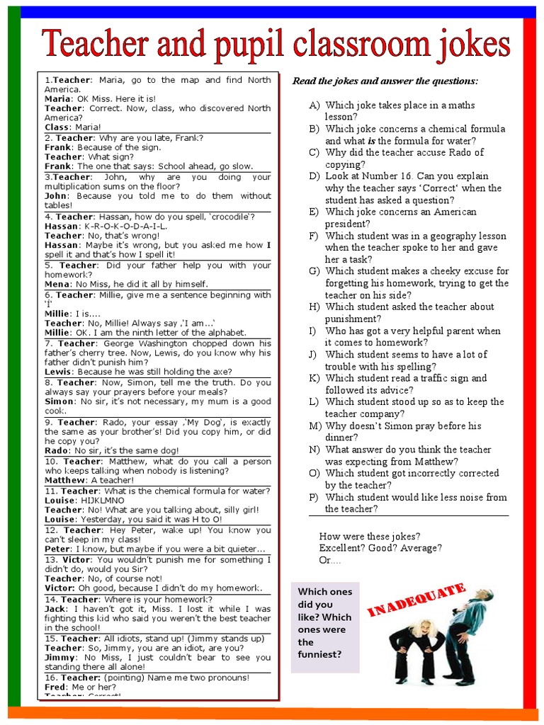 Classroom Jokes and Student Responses | PDF
