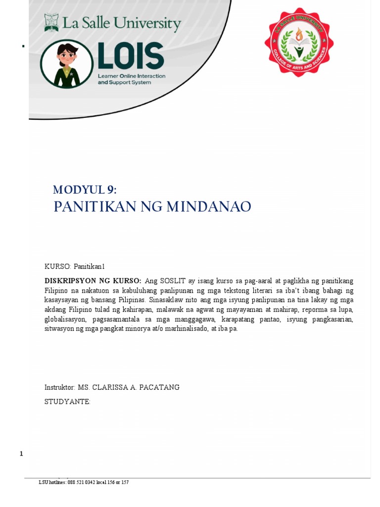 SosLit Modyul 9 Final | PDF