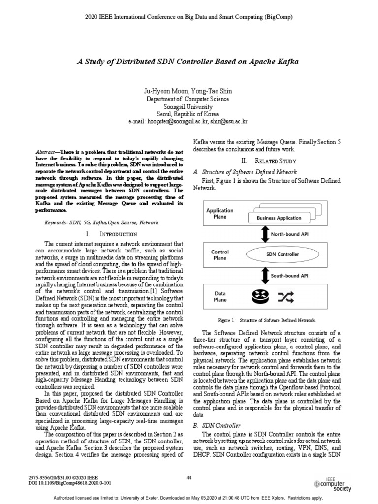A Study of Distributed SDN Controller Based On Apache Kafka | PDF ...