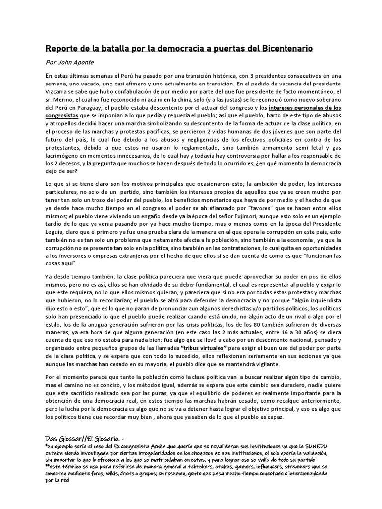 John - Aponte - Perú Siglo XXI | PDF | Democracia | Ideologías políticas