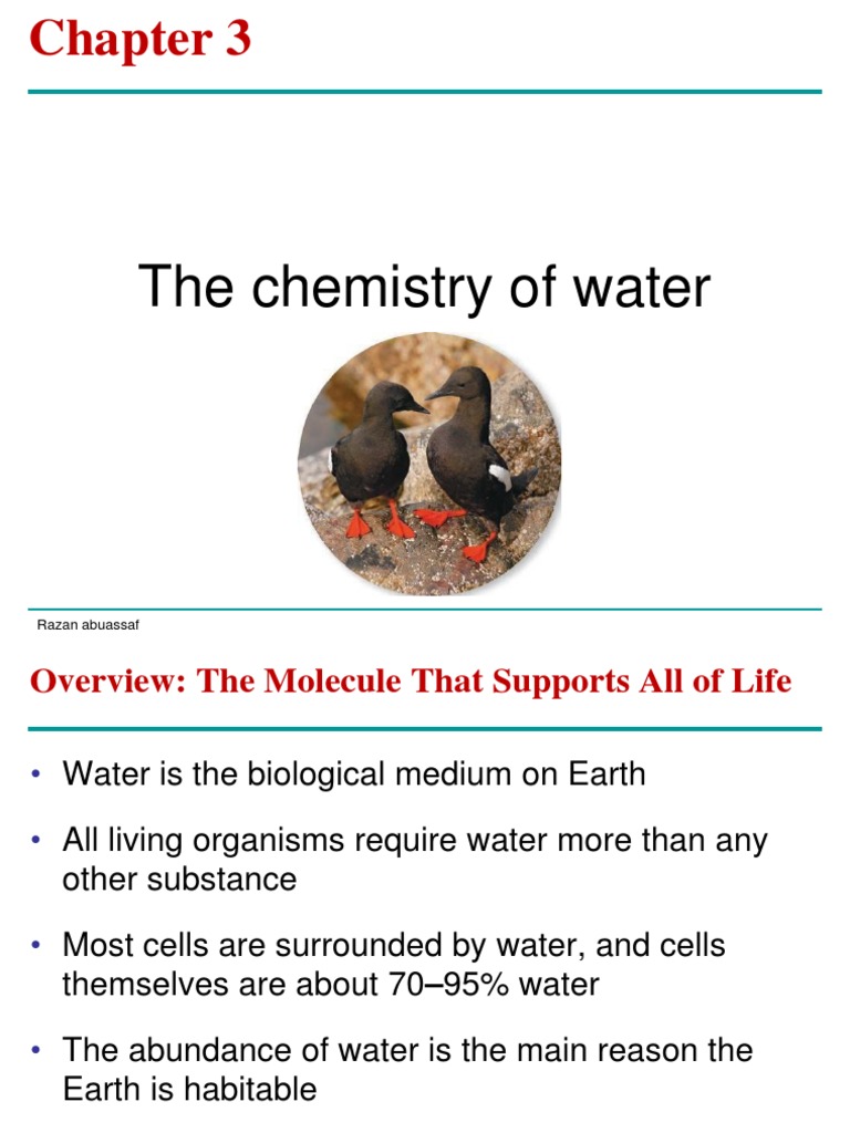 ED 03 The Chemistry of Water | PDF | Evaporation | Chemical Polarity