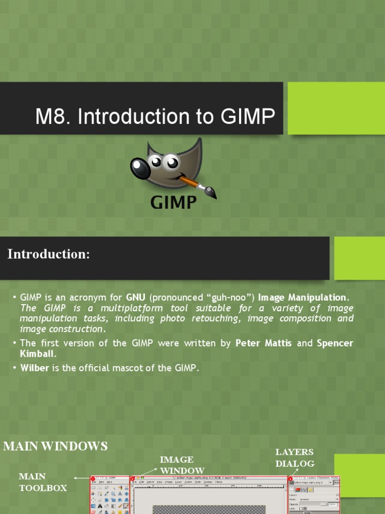 An Introduction to the Main Features and Tools of GIMP (GNU Image Manipulation Program) | PDF ...
