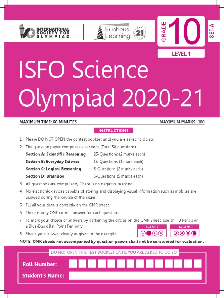 ISFO Science Paper 2020Level1G10 | PDF | Homo | Cracking (Chemistry)