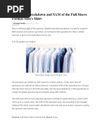 SMV of Different Garments | PDF | Seam (Sewing) | Sewing