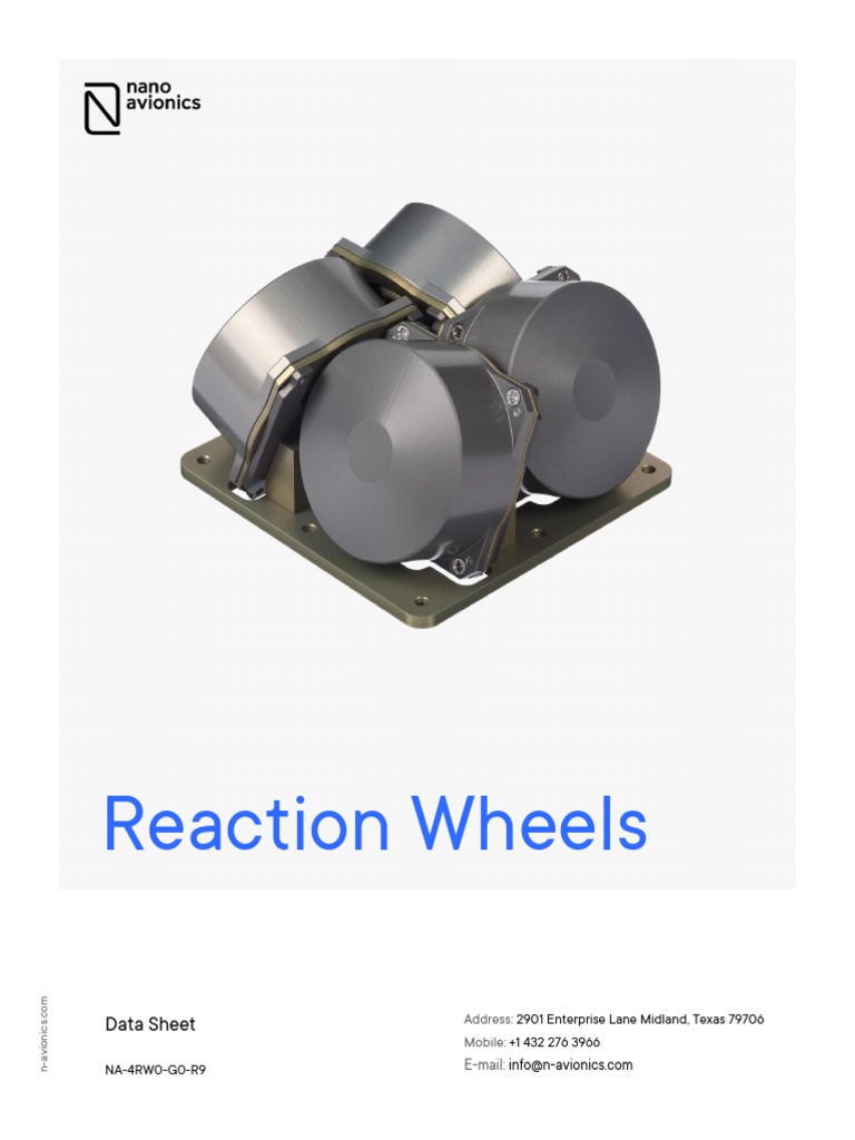 Cubesat Reaction Wheel Data Sheet | PDF | Electrostatic Discharge ...