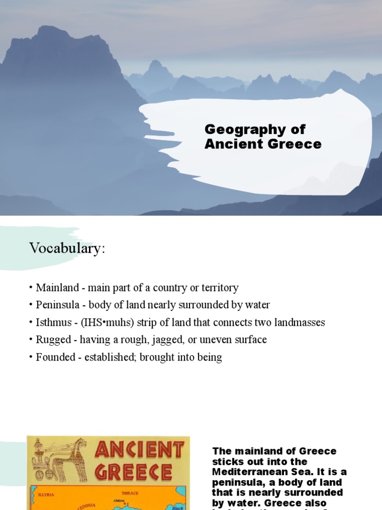 Geography of Ancient Greece1 | PDF | Greece | Mediterranean Sea