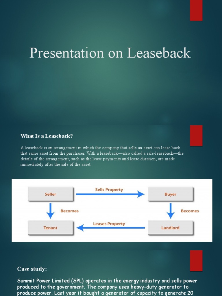Presentation On Leaseback Topic | PDF