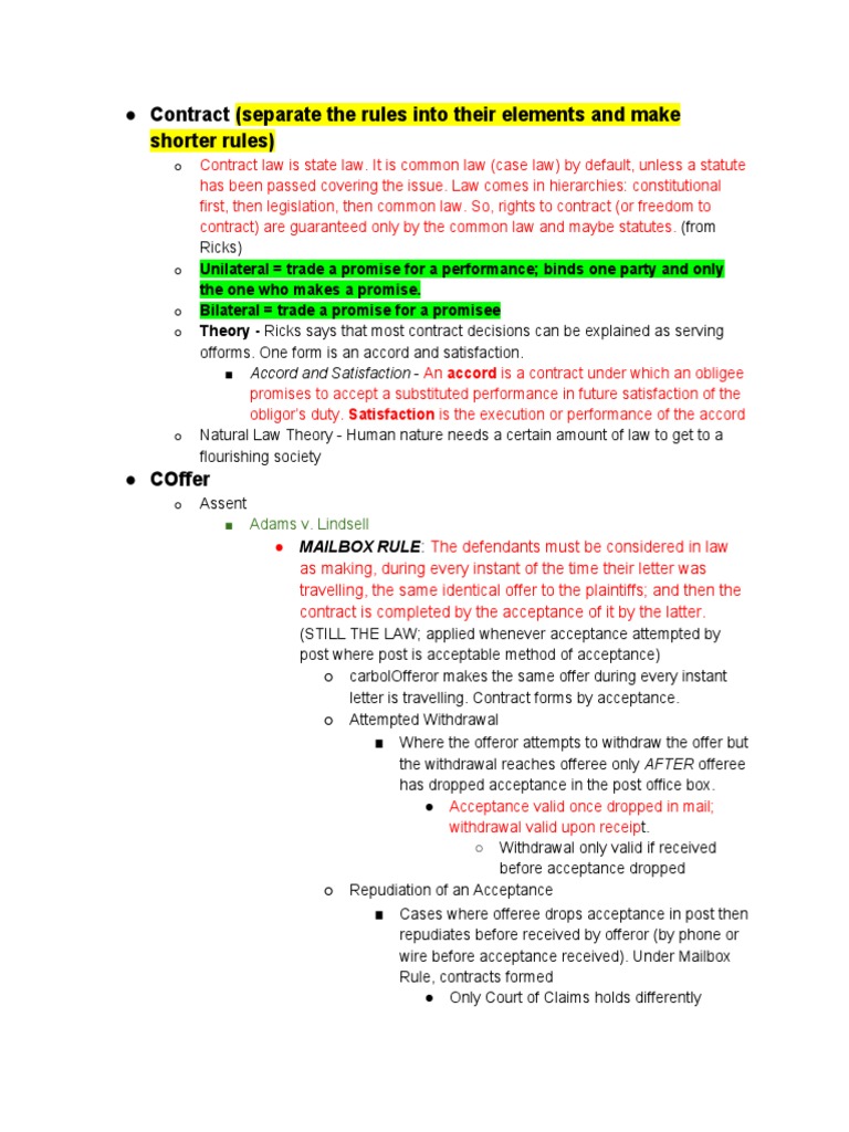 Contract Formation and Requirements: A Comprehensive Breakdown of the ...