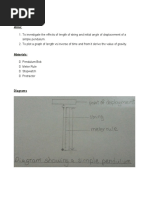 Simple Pendulum Lab Report | PDF | Pendulum | Physics