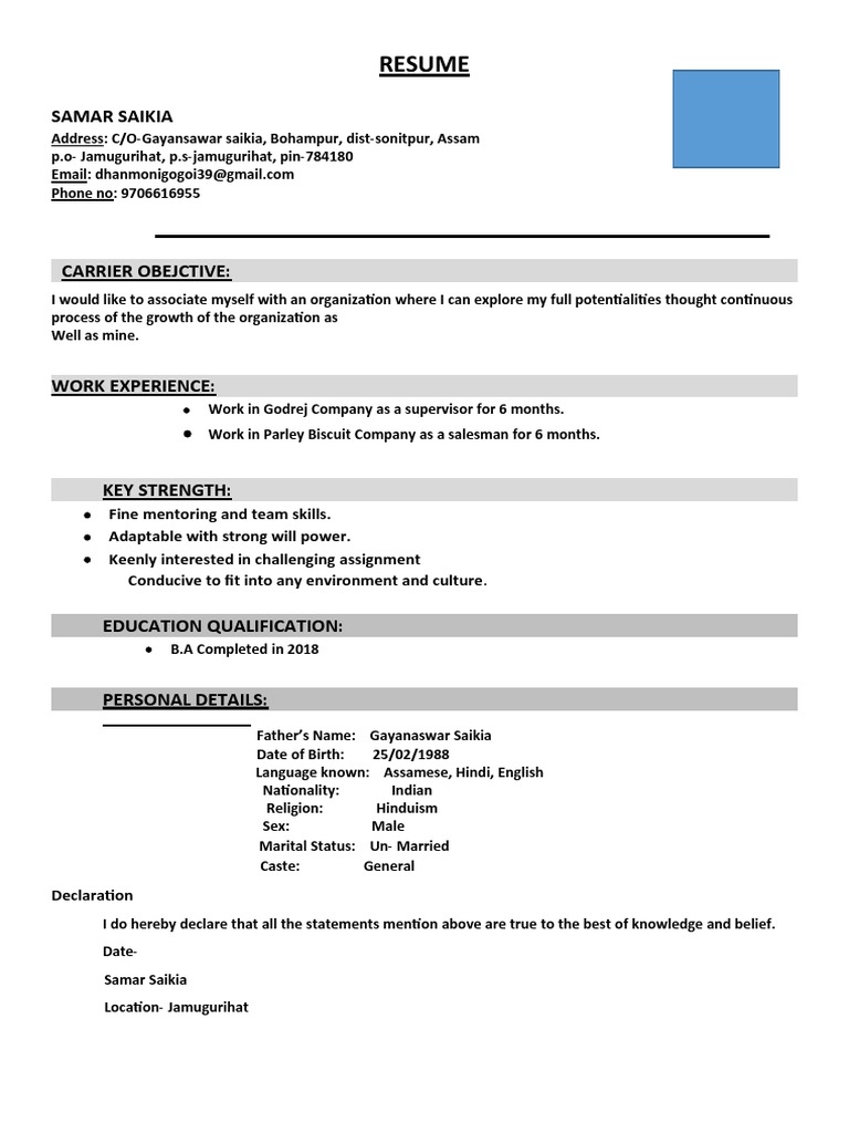 Resume SS | PDF