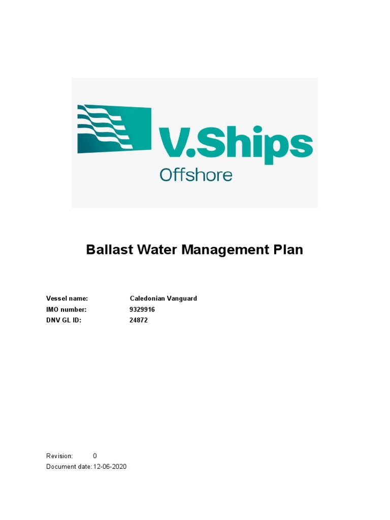 Ballast Water Management Plan - CSO Deep Blue | PDF | Personal ...