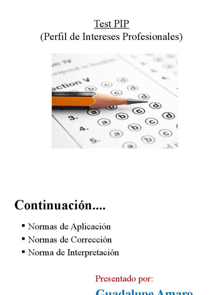 Exposicion Test PIP | PDF
