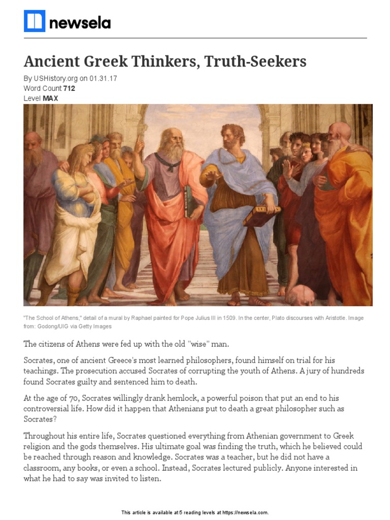 Ancient Greek Philosophers and Truth | PDF | History