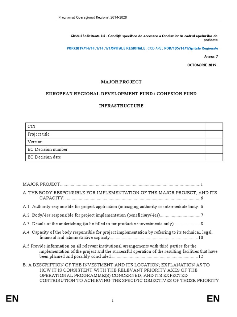 Anexa - 7 - Formular Aplicatie SFC | PDF | Environmental Impact ...