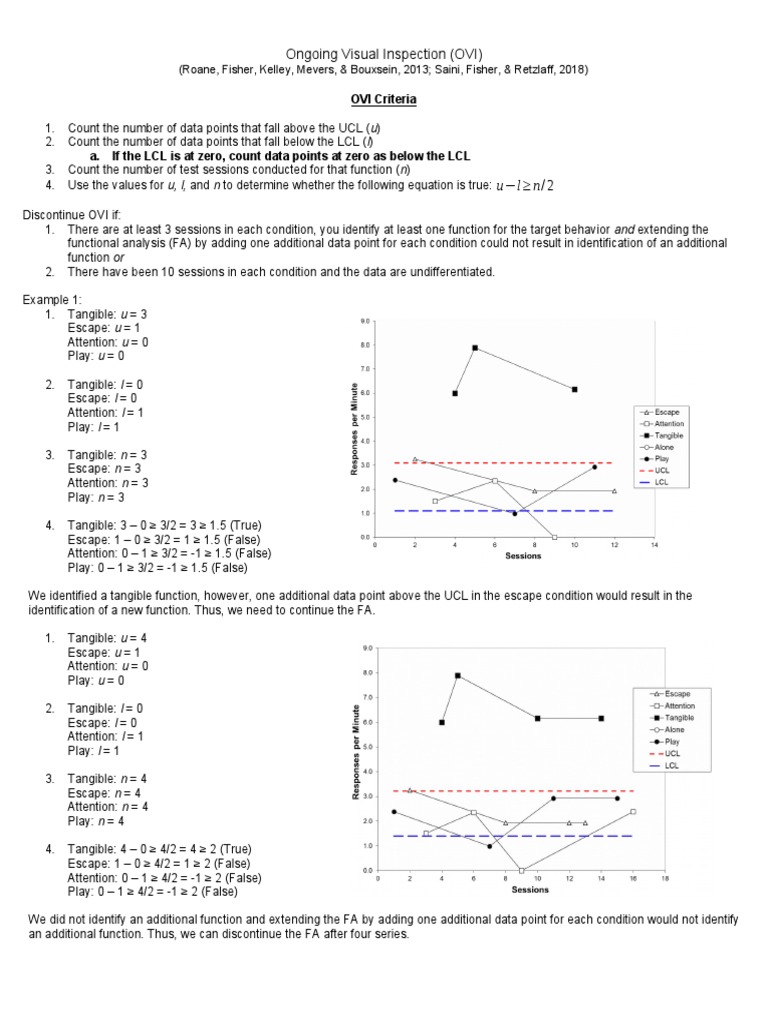 Criteria and Guidelines for Discontinuing an Ongoing Visual Inspection ...