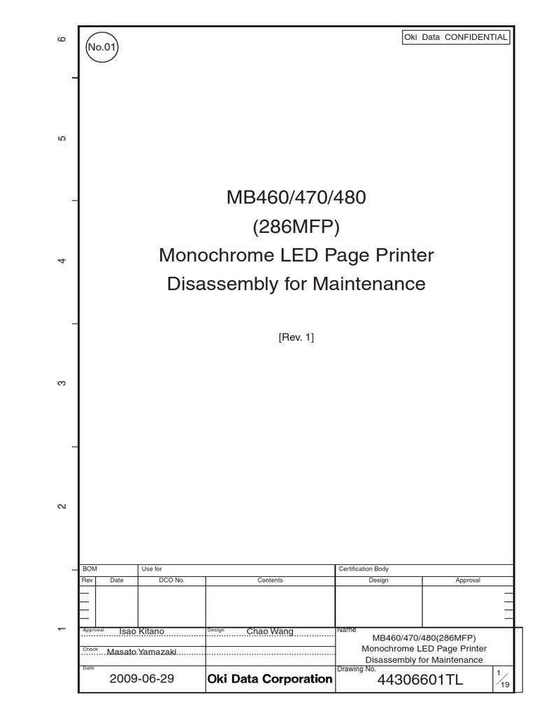 Disassembly For Maintenance MB460 MB470 MB480 | PDF | Office Equipment ...