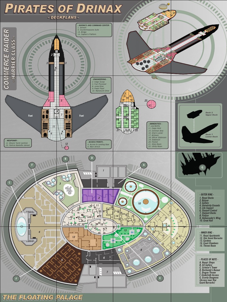 Pirate Ship Deckplans and Layout | PDF | Naval Ships | Water Transport