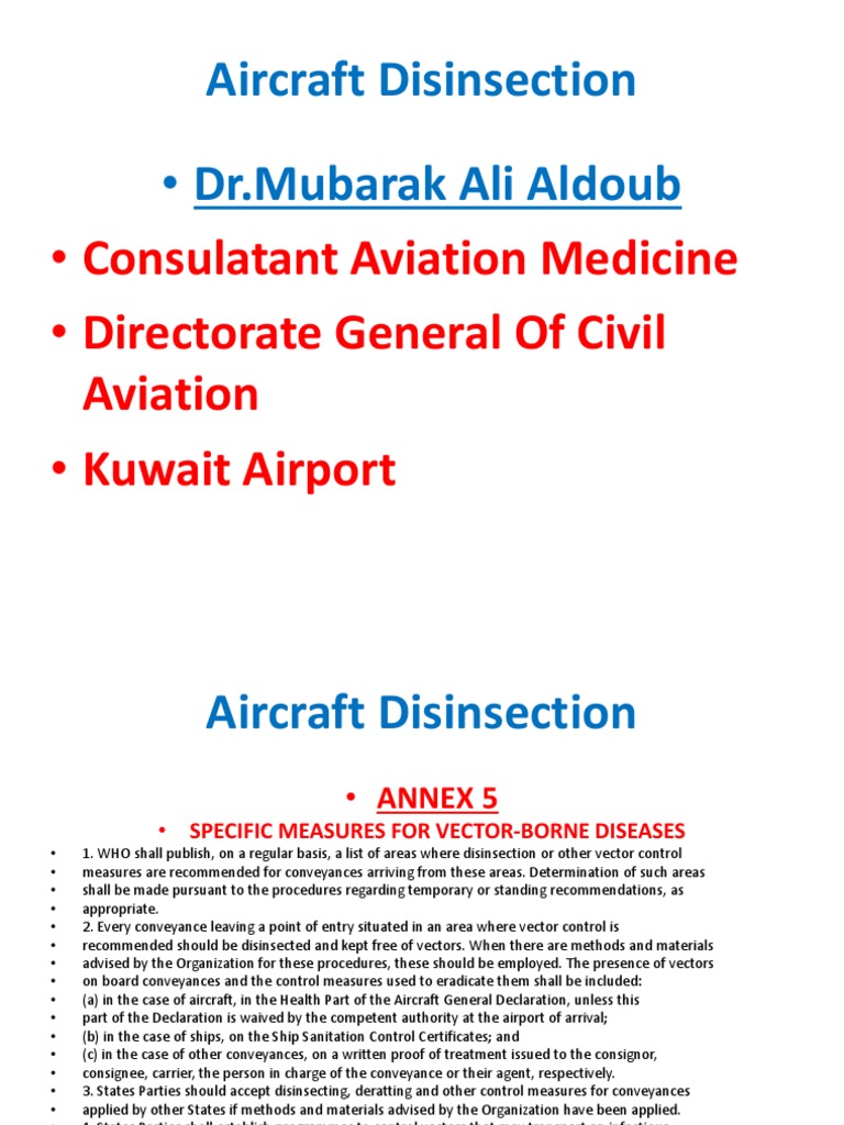 Aircraft Disinsection (Kuwait) | PDF | Insecticide | Disinfectant