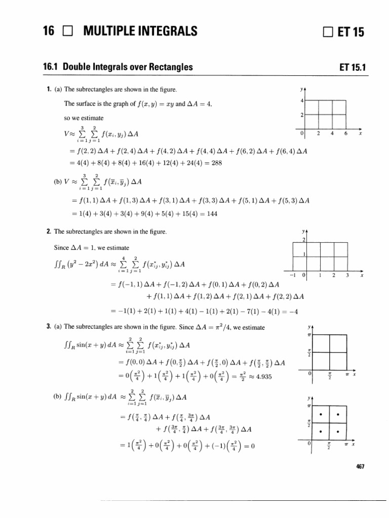 Double Integrals Over Rectangles | PDF