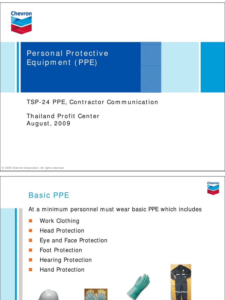 TSP24-PPE - Chevron Thailand Communication | PDF | Glasses | Personal ...