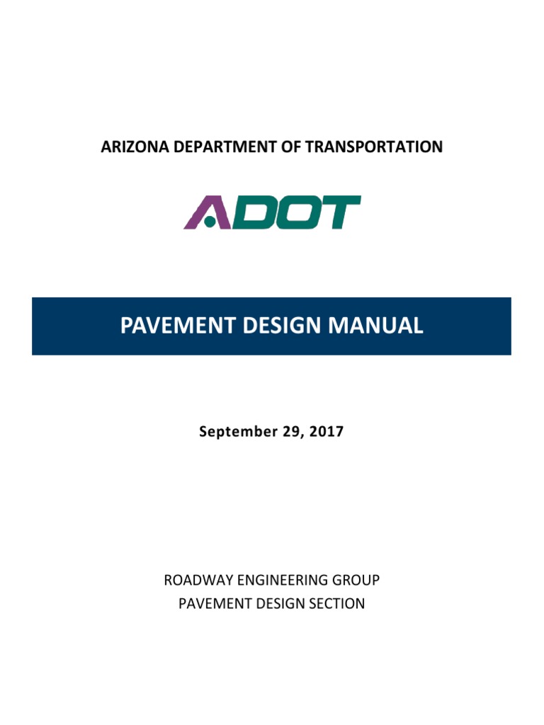 Pavement Design Manual: Arizona Department of Transportation | PDF ...