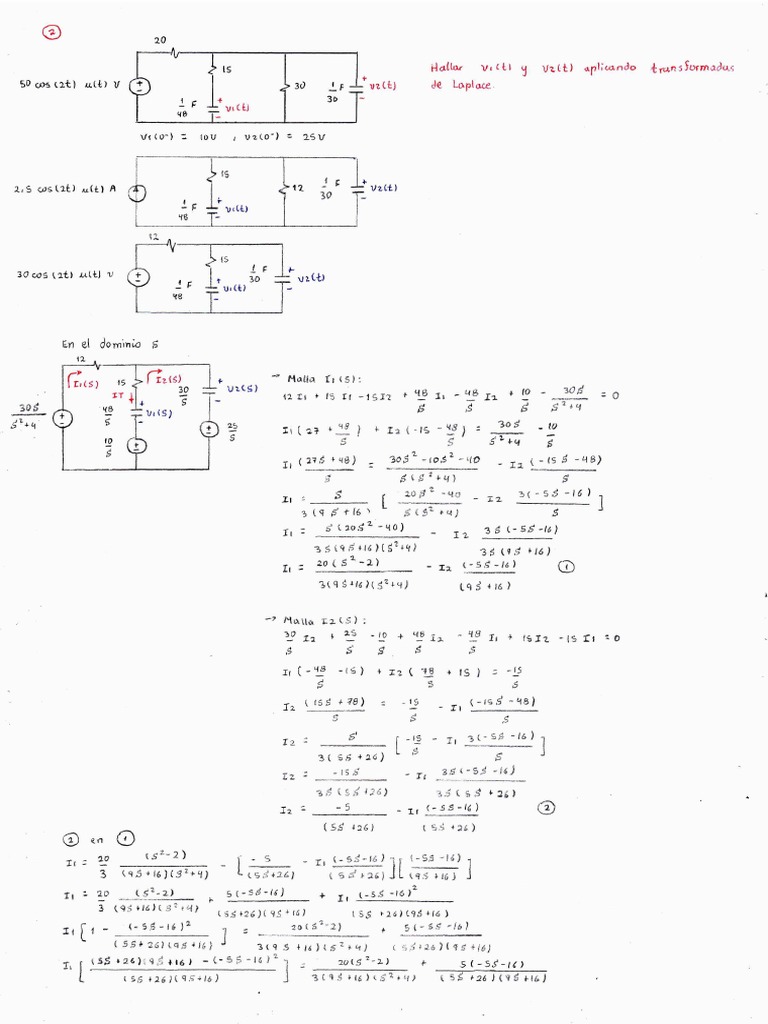 Circuitos Electricos Con Transformadas de Laplace | PDF