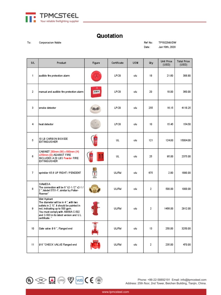 TPMC Updated Offer On 2nd List 20200110 | PDF | Cargo | Fire Sprinkler ...