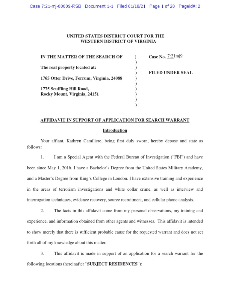 Fracker Warrant Application | PDF